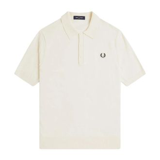 Fred Perry Geknittetes Poloshirt aus Baumwolle - - Tops - Herren - Wei&szlig; - XL