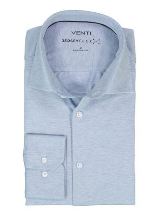 Venti Herren Hemd blau meliert