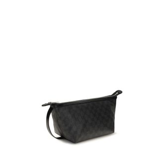 Gucci Womens Essence Clutch Black Cotton Linen Polyurethane
