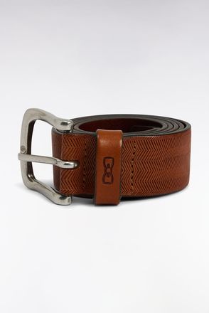 Eden Park Ceinture En Cuir Marron