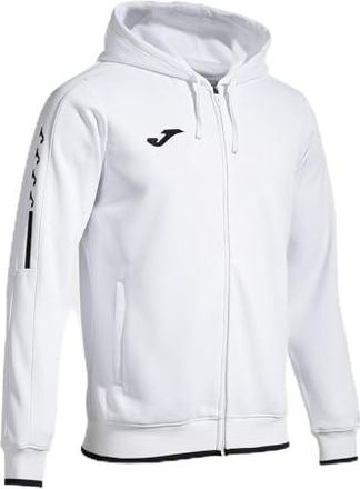 Joma Sweat pour Homme - Olympiade - Capuche - Fermeture &eacute;clair, Blanc, M
