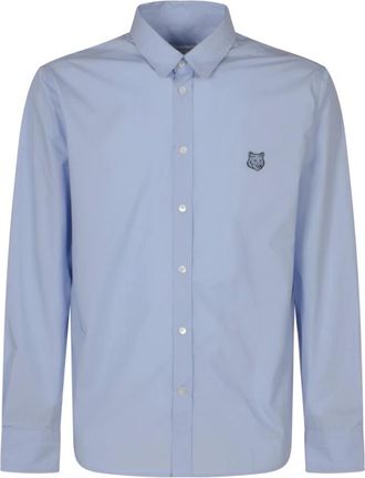 Maison Kitsun&eacute; Homme, Chemises, Bleu, Taille: L Tonal Fox Head Casual Shirt