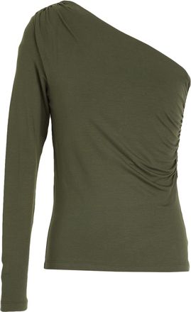 8 by YOOX WIDE NECKLINE STRETCH JERSEY T-SHIRT