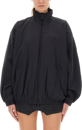 Balenciaga Zipped Polyester Jacket - Black