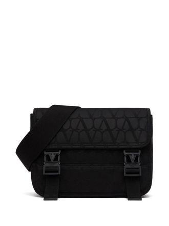 Valentino Garavani Schultertasche mit Toile Iconographe-Jacquard - Schwarz