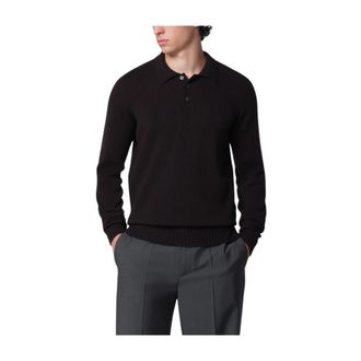 Drumohr Polo ML Rasato - - Knitwear - Herren - Braun - 2XL