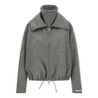 Sportmax Veste Bomber Emiro - Femme - Sweatshirts et sweats &agrave; capuche - Gris - Taille: 38 FR