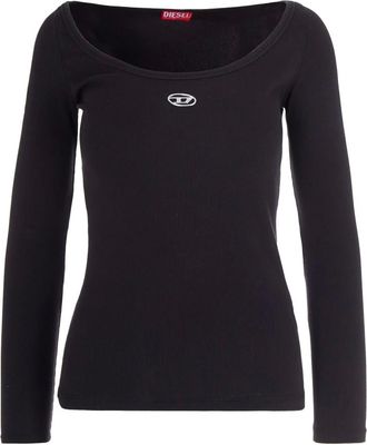 Diesel Femme, Tops, Noir, Taille: 42 FR Long Sleeve Hauts
