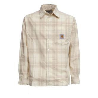 Carhartt Work in Progress Homme, Chemises, Beige, Taille: XS Wilber Shirt