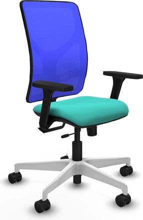 Piqueras y Crespo Schreibtischstuhl aus Kunstleder mit 3D-Armlehnen, h&ouml;henverstellbare Lendenwirbelst&uuml;tze, ausgestattet mit Syncro/Traslack und Schneideschaum, mit 65 m