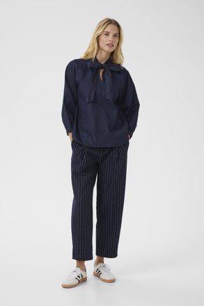 Part Two Langarm - Hemd SassiPW Straight fit blue