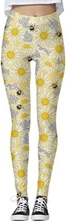 Generic Legging de sport 2026 pour femme - Confortable - Imprim&eacute; - Contr&ocirc;le du yoga - Taille haute, beige, XXL