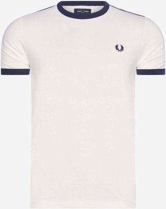 Fred Perry T-shirt à rayures - blanc neige
