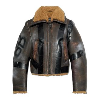 Balenciaga Shearling-Mantel mit Vintage-Effekt - - Jackets - Damen - Braun - S