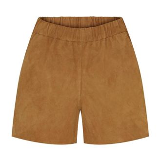Notyz Kurze Wildleder-Shorts - - Shorts - Damen - Braun - L