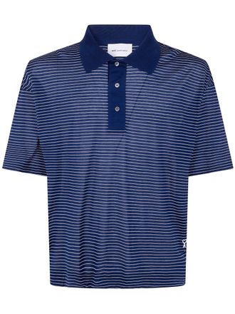 Ami Striped Boxy Fit Polo With Ami De Coeur Patc
