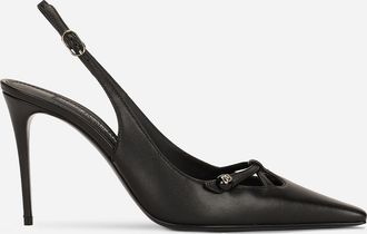 Dolce & Gabbana Slingback Aus Nappaleder - Frau Pumps Und Slingbacks Schwarz 36.5