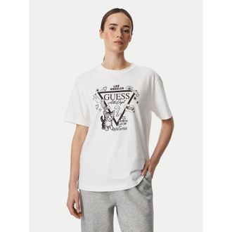 Guess T-Shirt V6YI13 K4301 Wei&szlig; Regular Fit