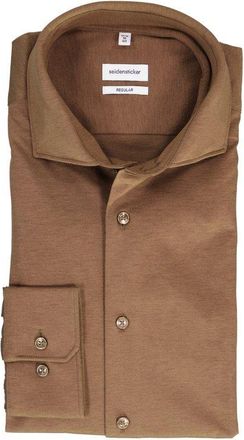 Seidensticker Seidensticker Herren Hemd braun Jersey