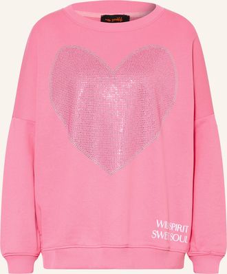 Miss Goodlife Miss Goodlife Sweatshirt Mit Schmucksteinen pink