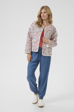 Cream Jacke Baggy fit Porcelain Rose Flower multicolour