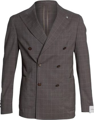 L.B.M. 1911 L.b.m. 1911, Homme, Vestes, Gris, Taille: L Veste crois&eacute;e Prince de Galles