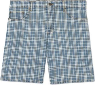 Burberry Check Denim Shorts