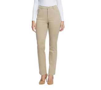 Gloria Vanderbilt Damen Amanda Classic High Rise Tapered Petite Jeans, Perfect Khaki, 46 Kurz