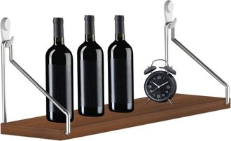 Generic Wandregale f&uuml;r den Raum,Wandmontierte Holzregale f&uuml;r die Wandlagerung - B&uuml;cherregal Schlafzimmer Interieur ohne Bohren, Holzregale Badezimmer, B&uuml;cher,