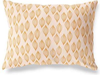 Bonamaison Le Jardin du Lin Kissenbezug Zierkissenbezug Orange-Off Weiß Kissenbezug, Für Bett, Auto, Sofa, Haus, Wohnzimmer, Schlafzimmer, Dekoration, 45x60 Cm -