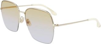 Victoria Beckham Femme, Accessoires, Jaune, Taille: ONE Size Lunettes de soleil &agrave; monture m&eacute;tallique