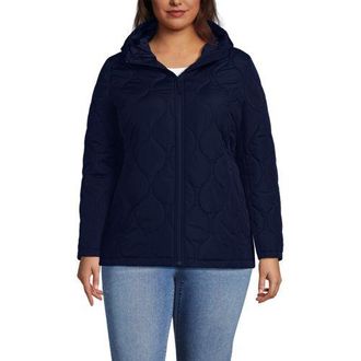Lands End Isolierte Steppjacke FeatherFree, Damen, Gr&ouml;&szlig;e:48-50 plus, Blau, Polyester, by Lands End