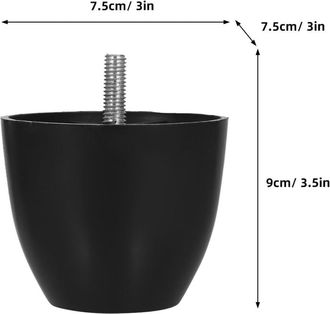 SOLUSTRE 6 St&uuml;ck M&ouml;belf&uuml;&szlig;e zum Anschrauben Kunststoff Sofaf&uuml;&szlig;e Runde Stuhl und Tischf&uuml;&szlig;e Bodenschutz Ger&auml;uschd&auml;mpfend f&uuml;r M&ouml;bel Schreibtische Sofas und Schr&auml;nk