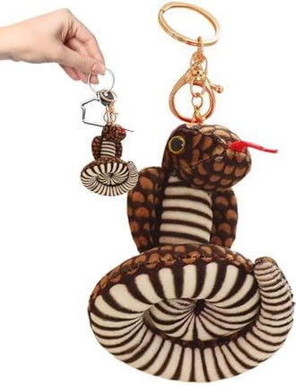 Generic Pendentif de sac serpent, porte-clés en peluche serpent, pendentif mignon pour sac à dos serpent - Porte-clés animal en peluche douce pour sac à dos