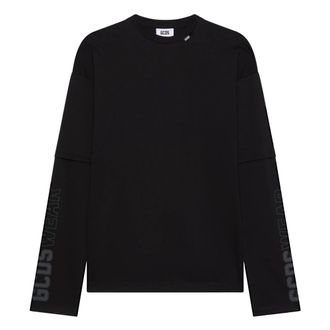 GCDS Bedrucktes Langarmshirt - - Tops - Herren - Schwarzk - M