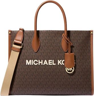 Michael Kors Mirella Medium Signature Logo Tote Bag - - Bags - Damen - Braun - ONE SIZE