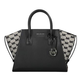 Michael Kors Stilvolle Leder- und Stofftasche - - Bags - Damen - Schwarzk - ONE SIZE
