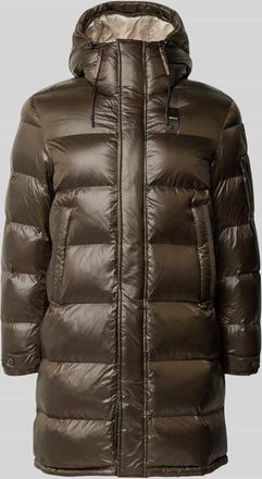 Blauer Regular Fit Steppmantel mit Kapuze Modell ALDRICH