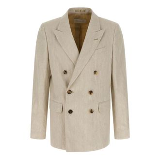 Dries Van Noten Homme, Costumes, Beige, Taille: L Barry Double-Breasted Blazer