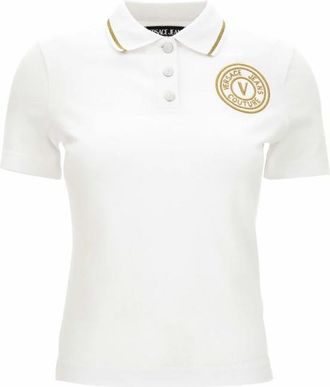 Versace Jeans Couture Femme, Tops, Blanc, Taille: 40 FR Polo