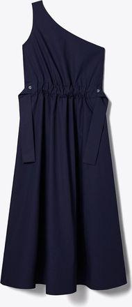 Tory Burch Damen Einschultriges Baumwollkleid mit G&uuml;rtel