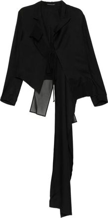 Yohji Yamamoto Twill Jacke - - Jackets - Damen - Schwarzk - L