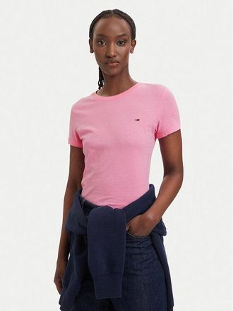 Tommy Jeans T-Shirt DW0DW20459 Hellrosa Slim Fit