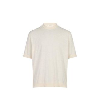 Selected T-shirt manches courtes en coton et lin