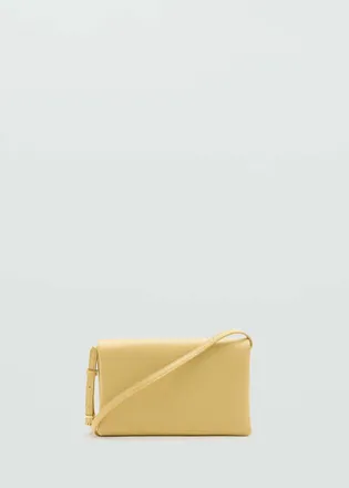 Mango Petit sac bandouli&egrave;re vanille - Femme - Taille unique - MANGO