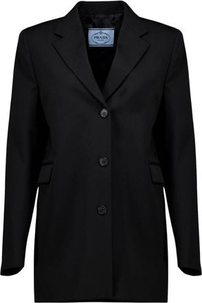 Prada Einknopf-Wollblazer - - Jackets - Damen - Schwarzk - XS