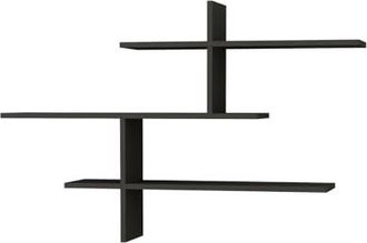 Concept Usine | Étagère Murale | Design TANA Gris Anthracite | Style Moderne, Epuré et Minimaliste | Rangement Pratique | Meuble Décoration Intérieur Contemporain