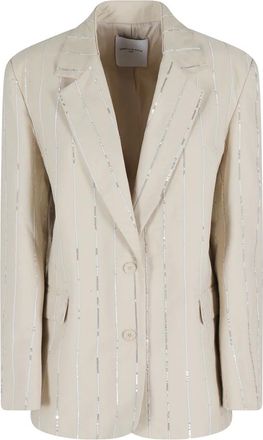 Isabelle Blanche Femme, Vestes, Beige, Taille: 40 FR Blazer &agrave; Sequins