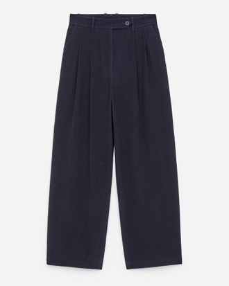 Arket Cordhose Mit Hohem Bund -Blau