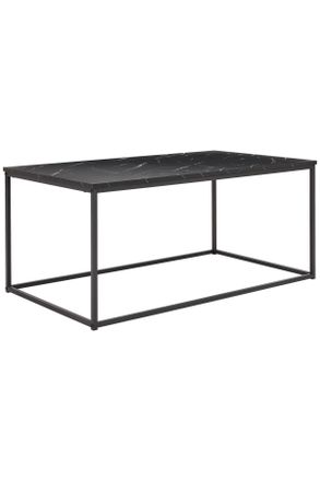 MID.YOU Mid.you Couchtisch, Schwarz, Metall, Holzwerkstoff, rechteckig, Flachrohr, 60x45x100 cm, Bsci, einfacher Aufbau, Wohnzimmer, Wohnzimmertische, Couchti